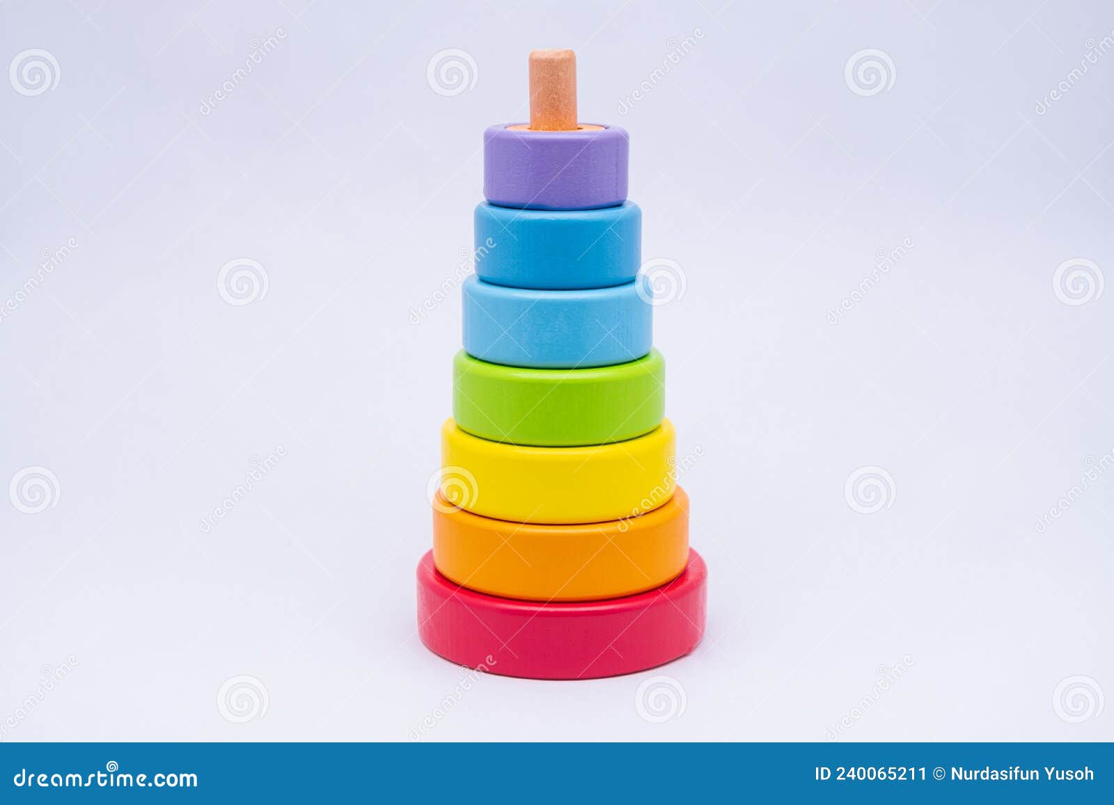 Closeup To Rainbow Colours Wooden Stacking Stock Image - Image of sort ...