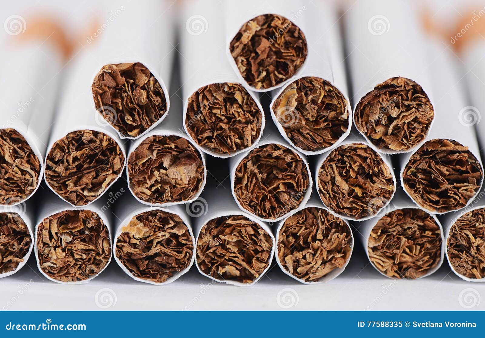 Closeup Of Tobacco Cigarettes Background Or Texture Stock Photography ...