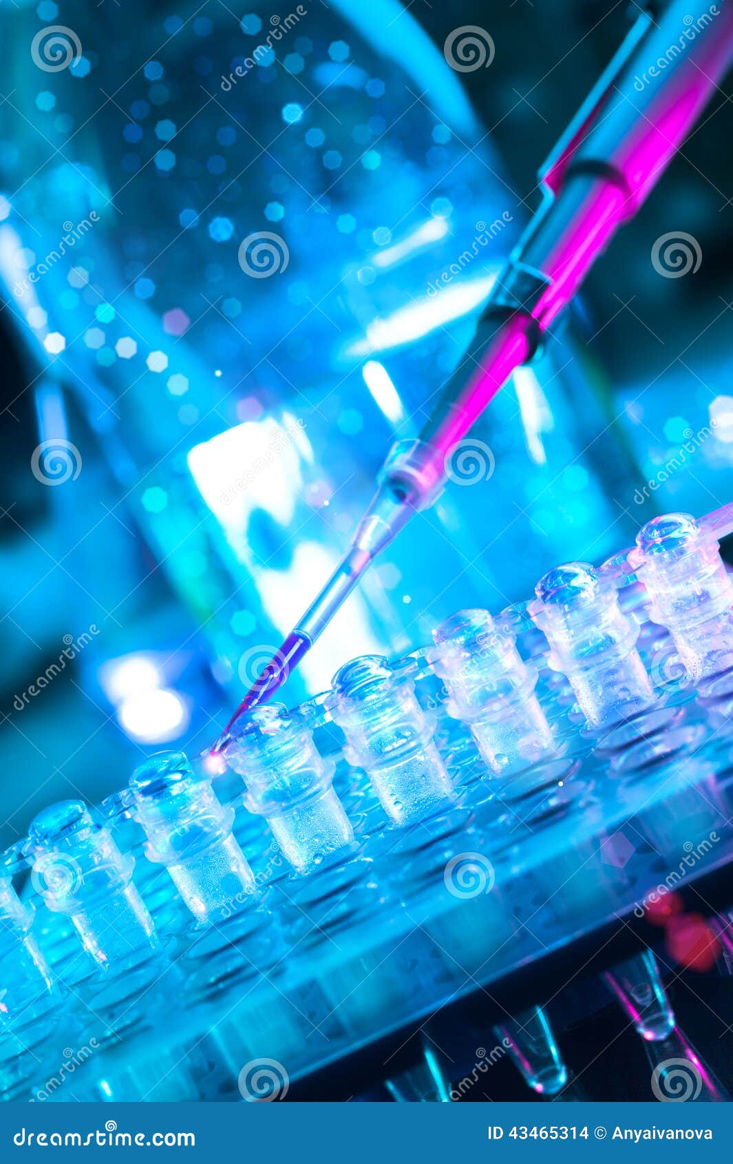 Closeup on Tools for DNA Amplification Stock Photo - Image of liquid ...