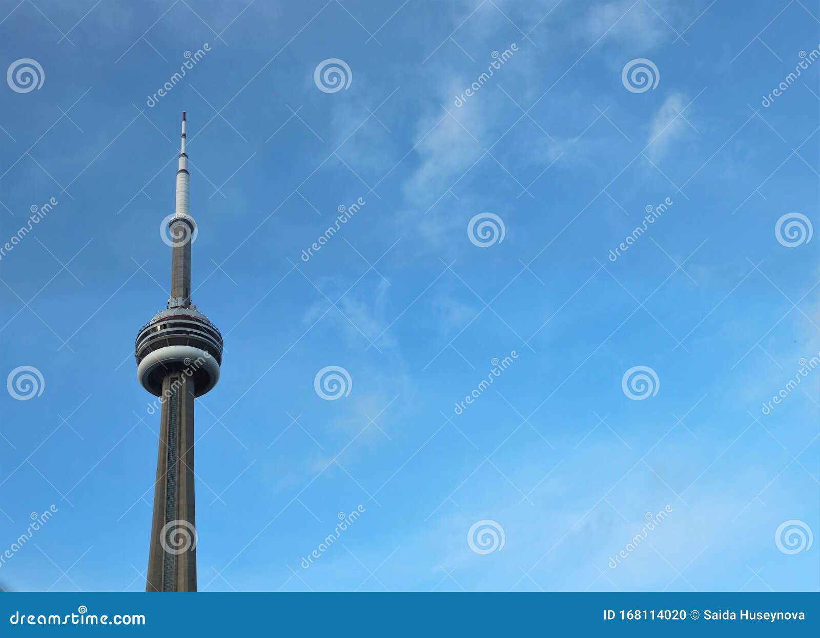 Closeup of top of CN Tower editorial image. Image of city - 168114020