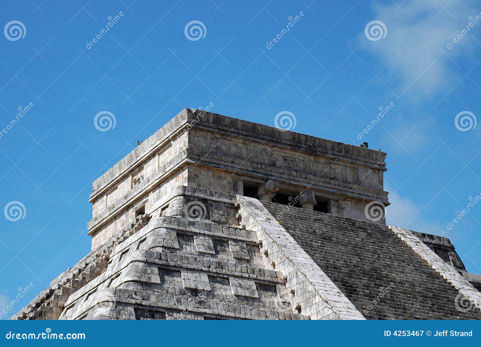 Closeup Of Top Of Mayan Pyramid Royalty Free Stock Photography - Image ...