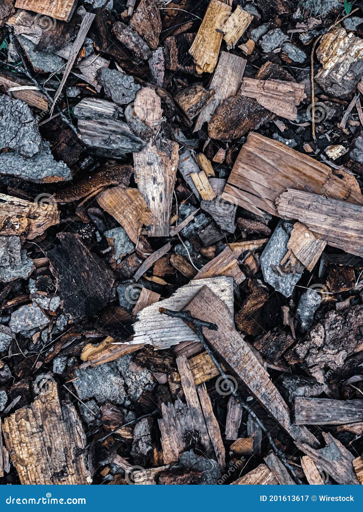 Closeup Top View of Burnt Down Rubble and Debris Stock Image - Image of ...