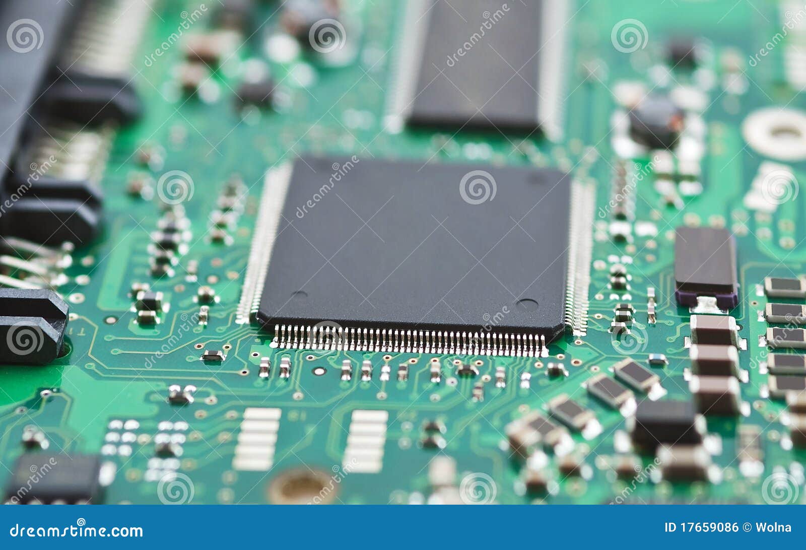 CloseUp topside of PCB stock photo. Image of brazing - 17659086