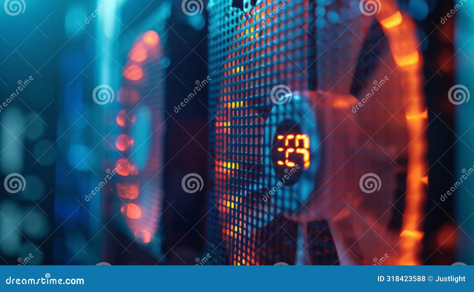 A Closeup of the Tower Fans LED Display Showing the Current Temperature ...