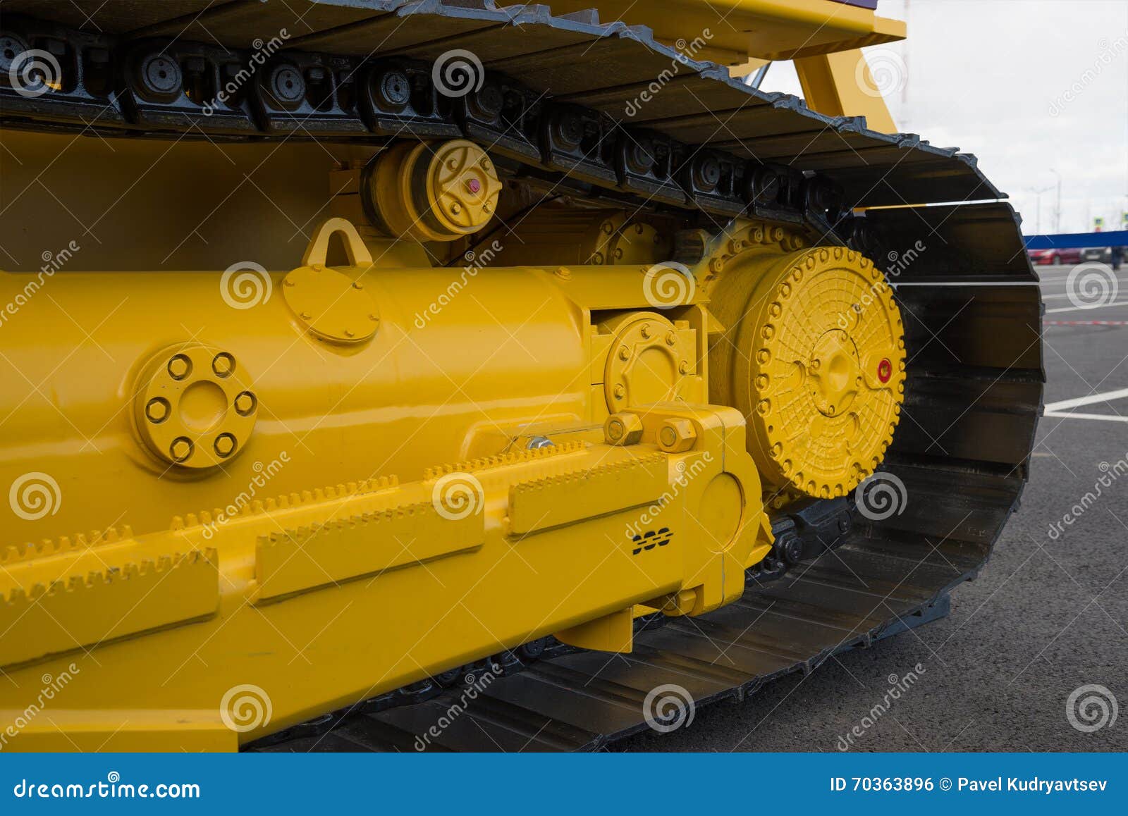 Closeup Track of Large Construction Machine. Stock Photo - Image of ...