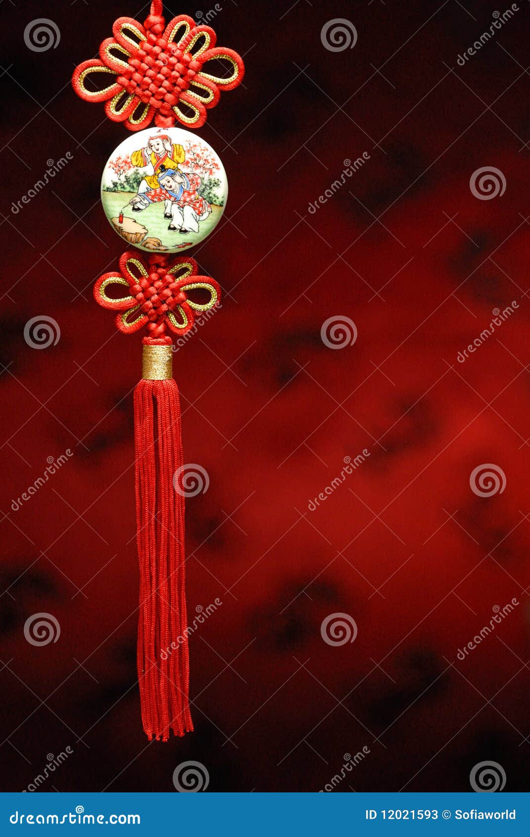 Closeup of Traditional Chinese Knot. Stock Image - Image of ornament ...