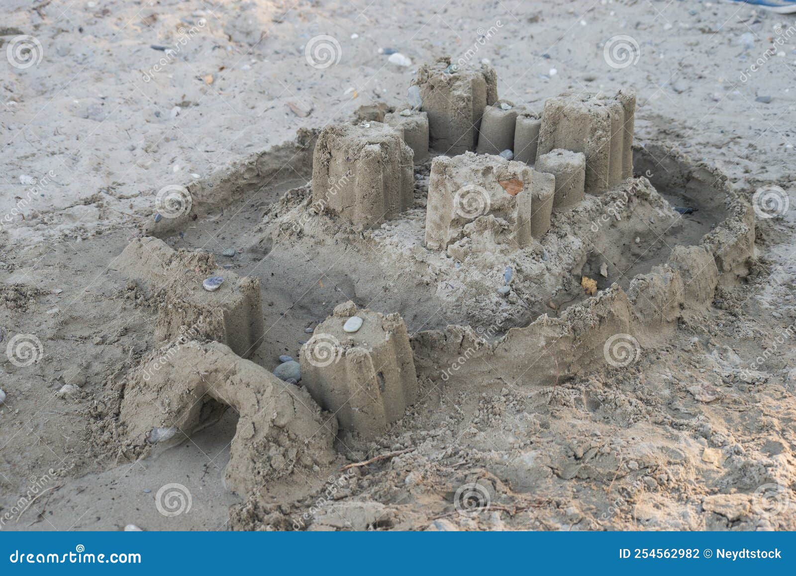 Traditional Sand Castle on the Beach Stock Photo - Image of ...