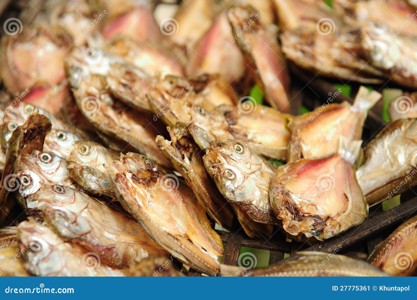 Closeup Traditional Solar Dried Fish Stock Image - Image of solar ...
