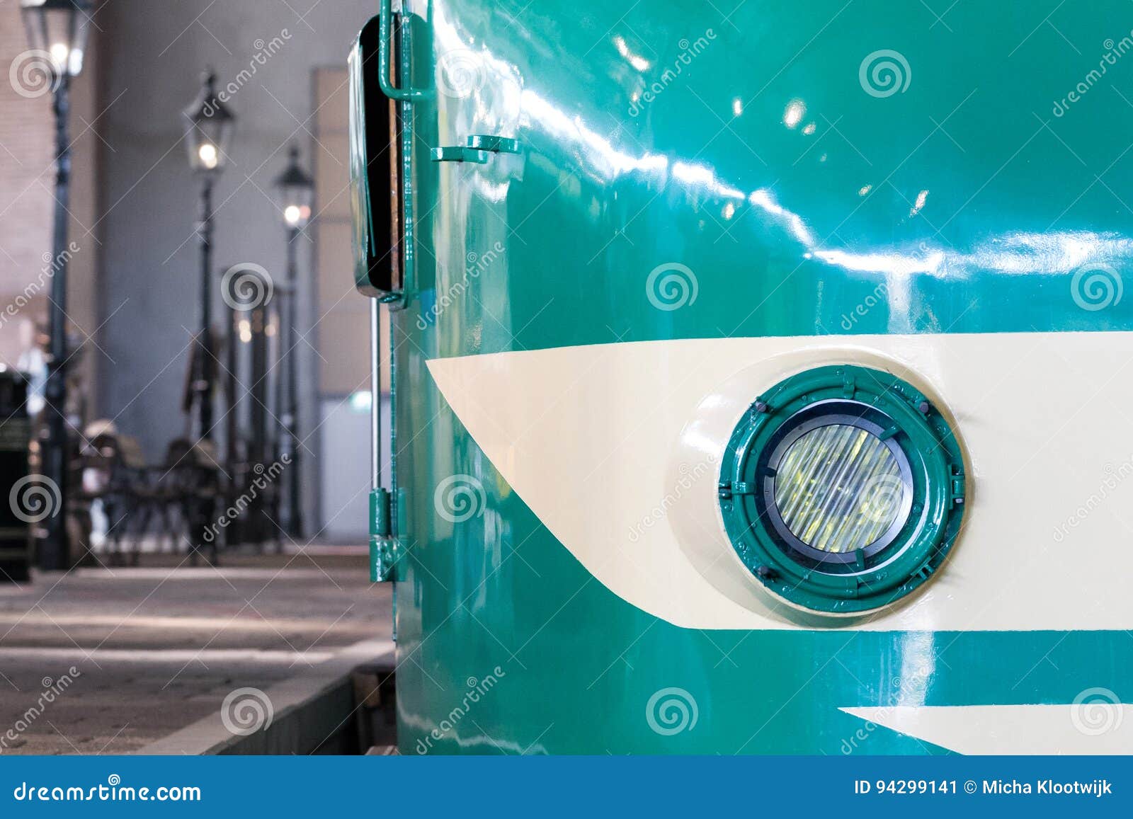 Closeup of a Train Headlight Shining Stock Image - Image of headlight ...