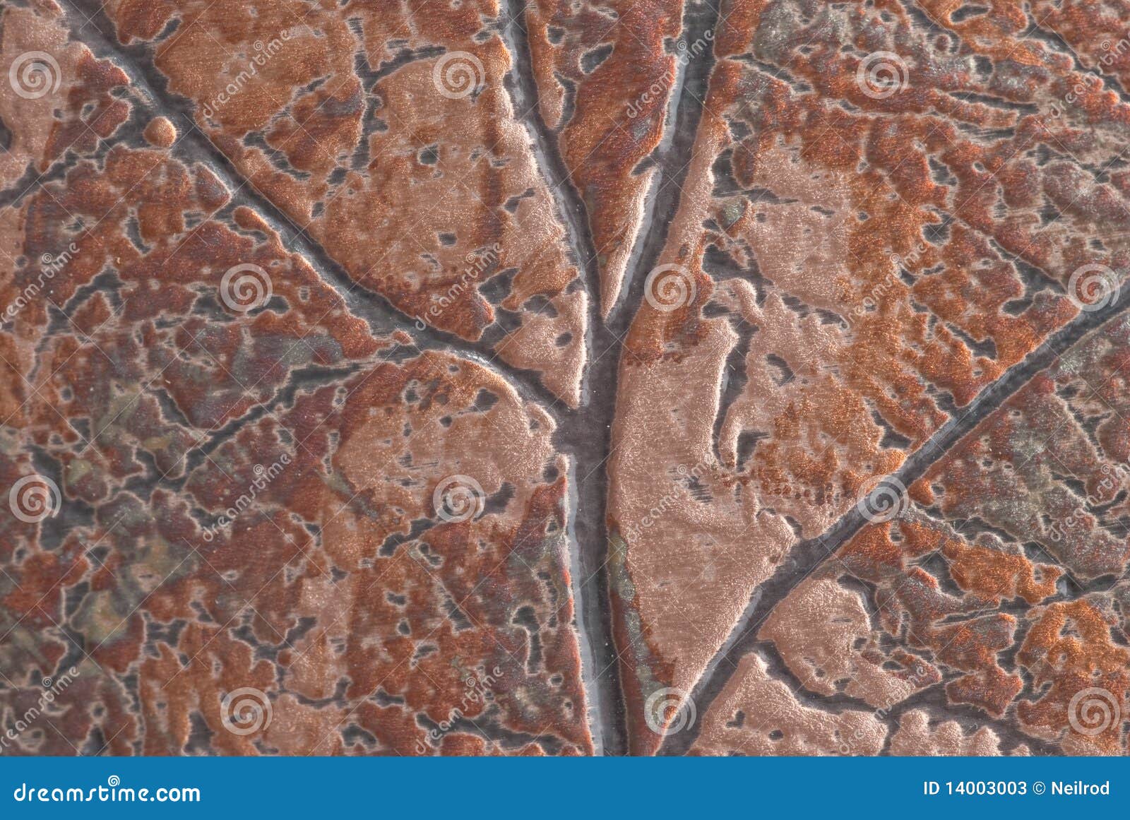 Closeup of treated copper stock image. Image of rusted - 14003003