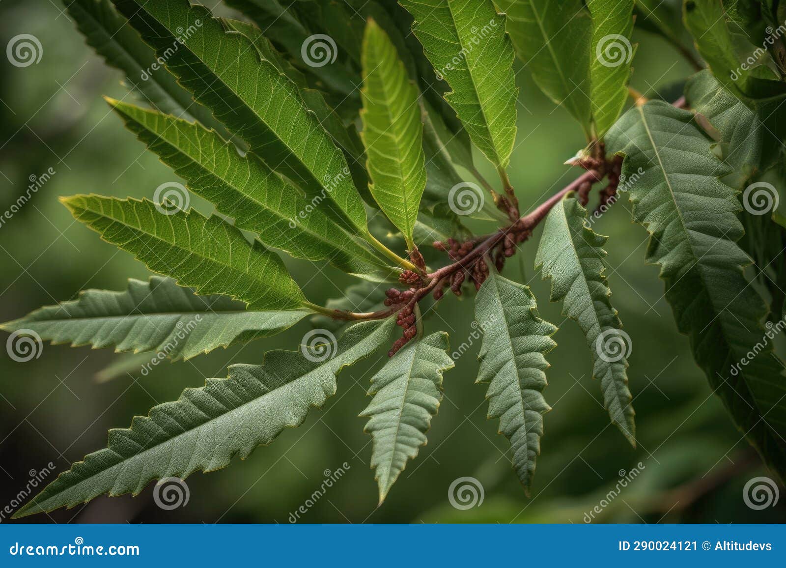 Closeup of a Tree Showing Off Its Pinnately Compound Leaves Stock Image ...