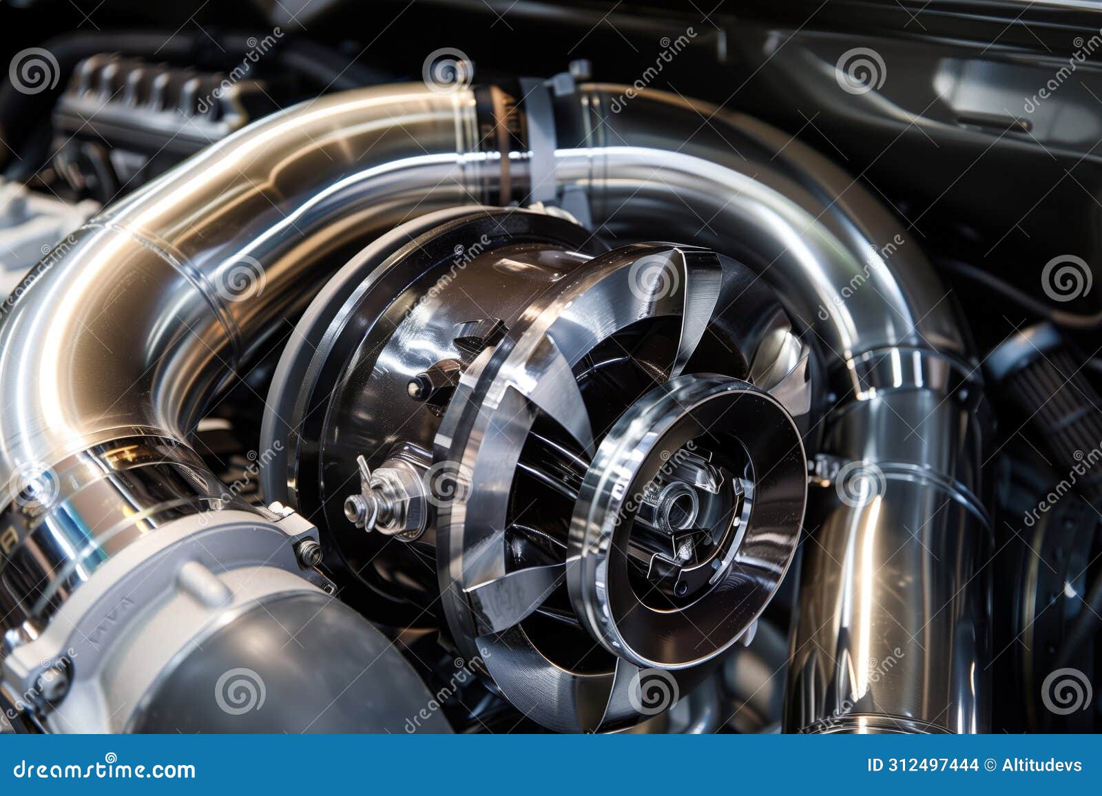 Clean The Engine After Washing The Engine. Spraying The Engine Room ...