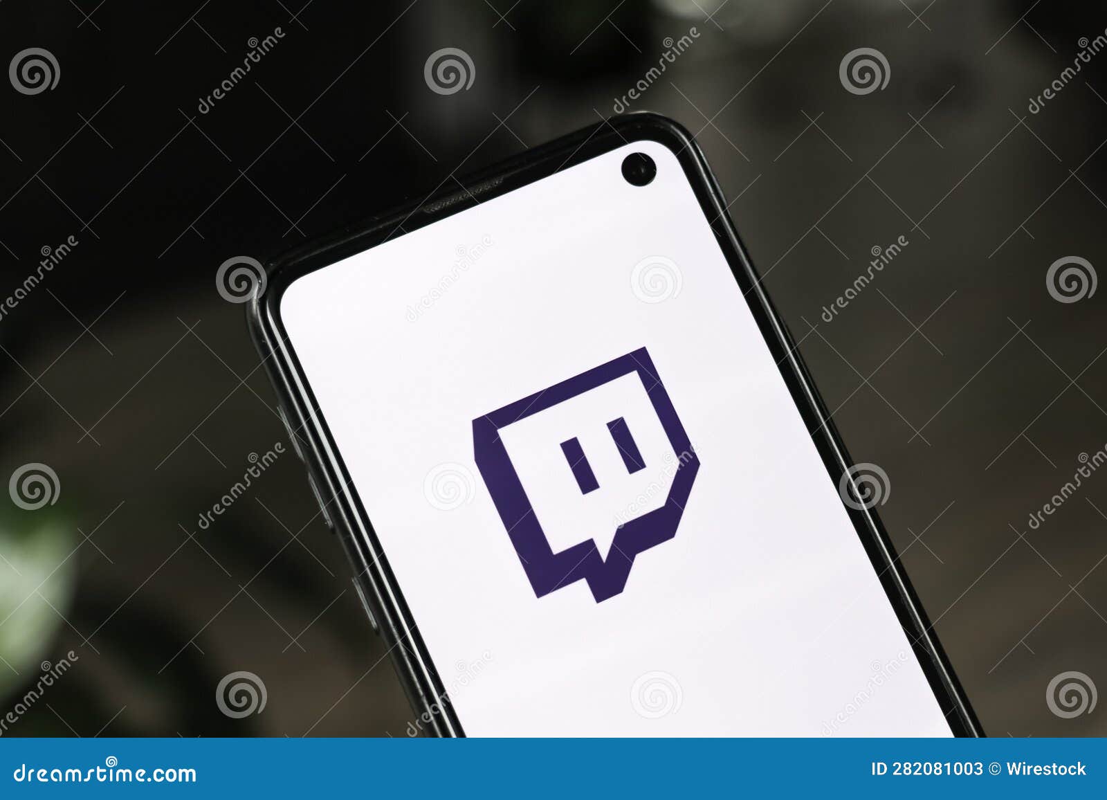 Closeup of Twitch Logo on Smartphone Screen Editorial Stock Photo ...