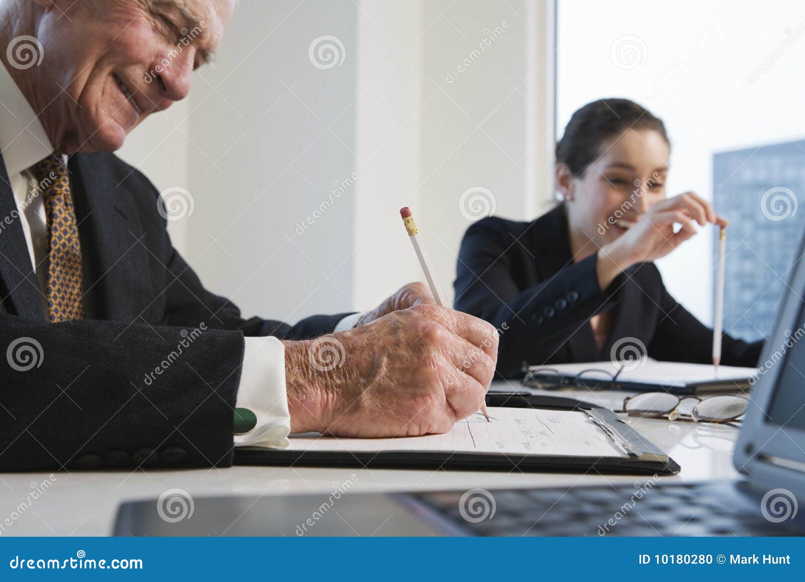 Closeup of Two Executives in Conference Meeting. Stock Photo - Image of ...
