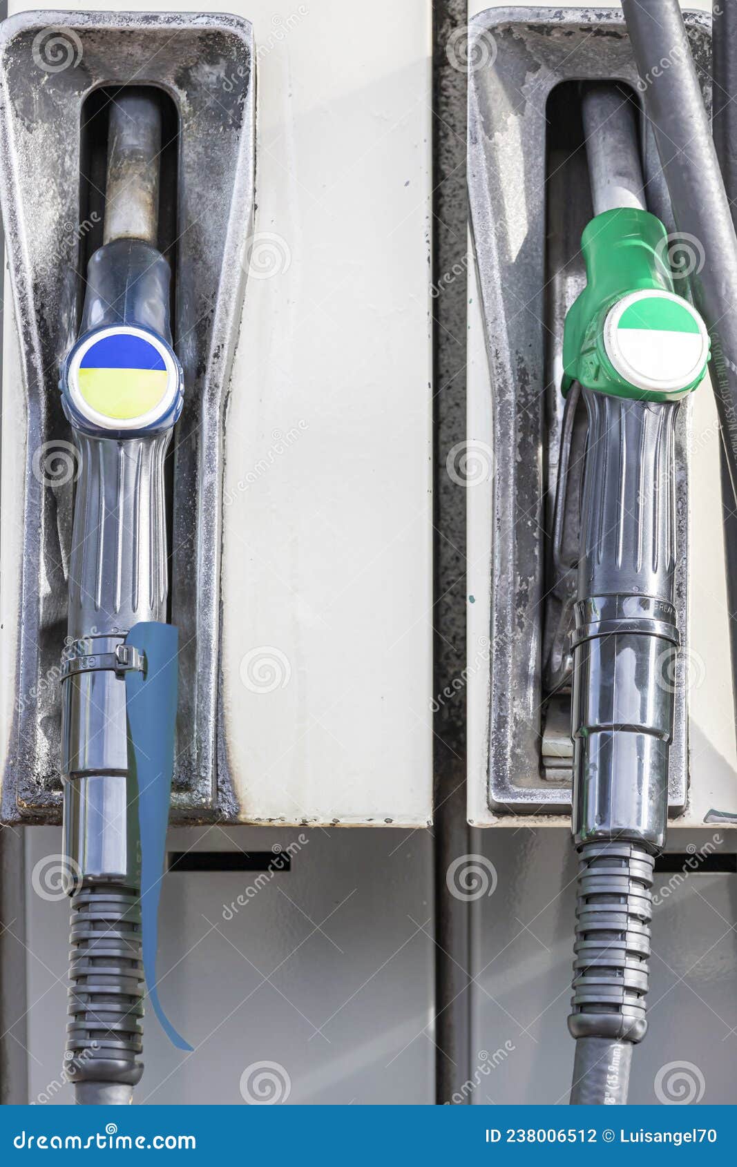 Closeup of Two Fuel Pump Guns Stock Photo - Image of fuel, diesel ...