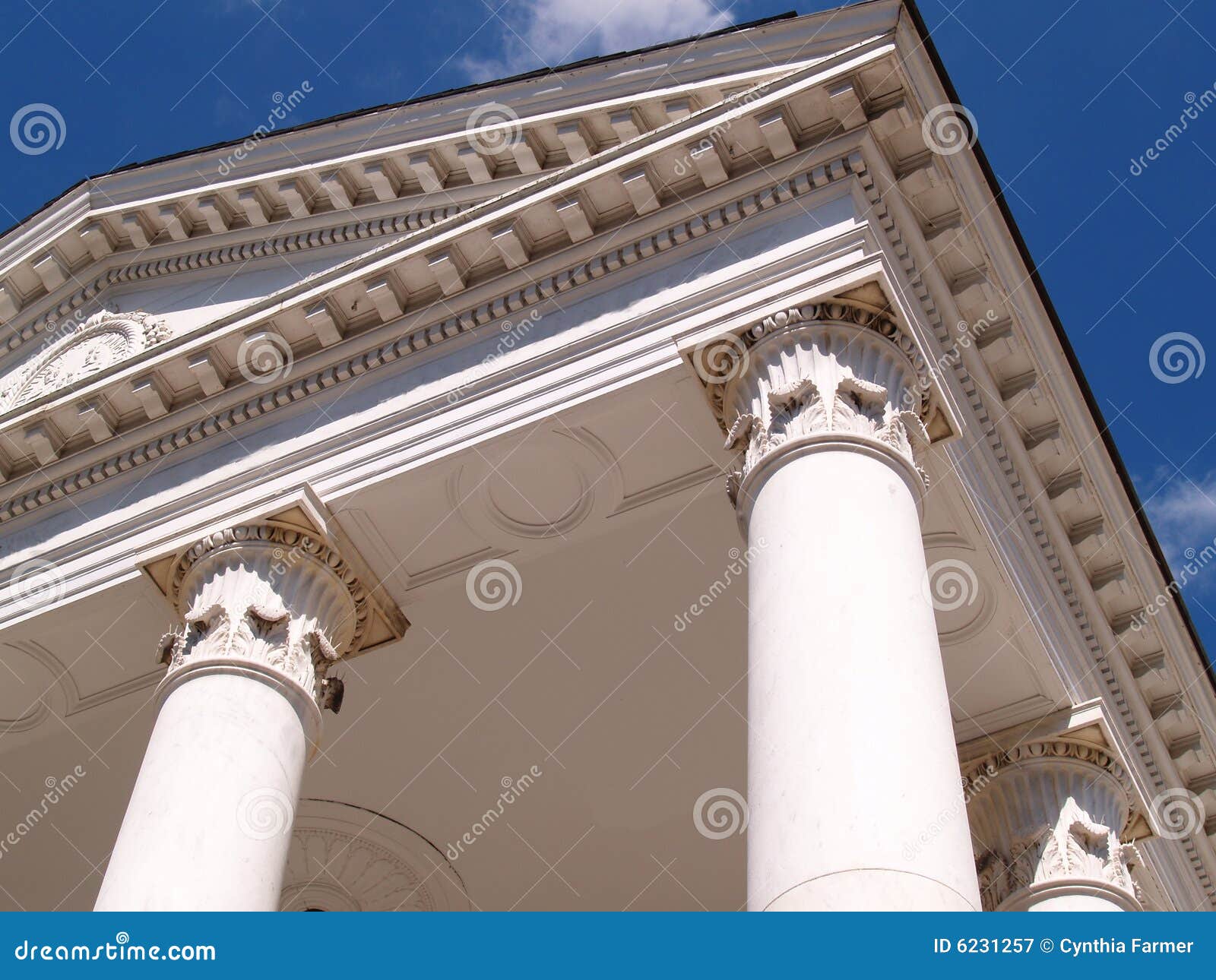 Closeup of Two White Columns Stock Image - Image of view, university ...