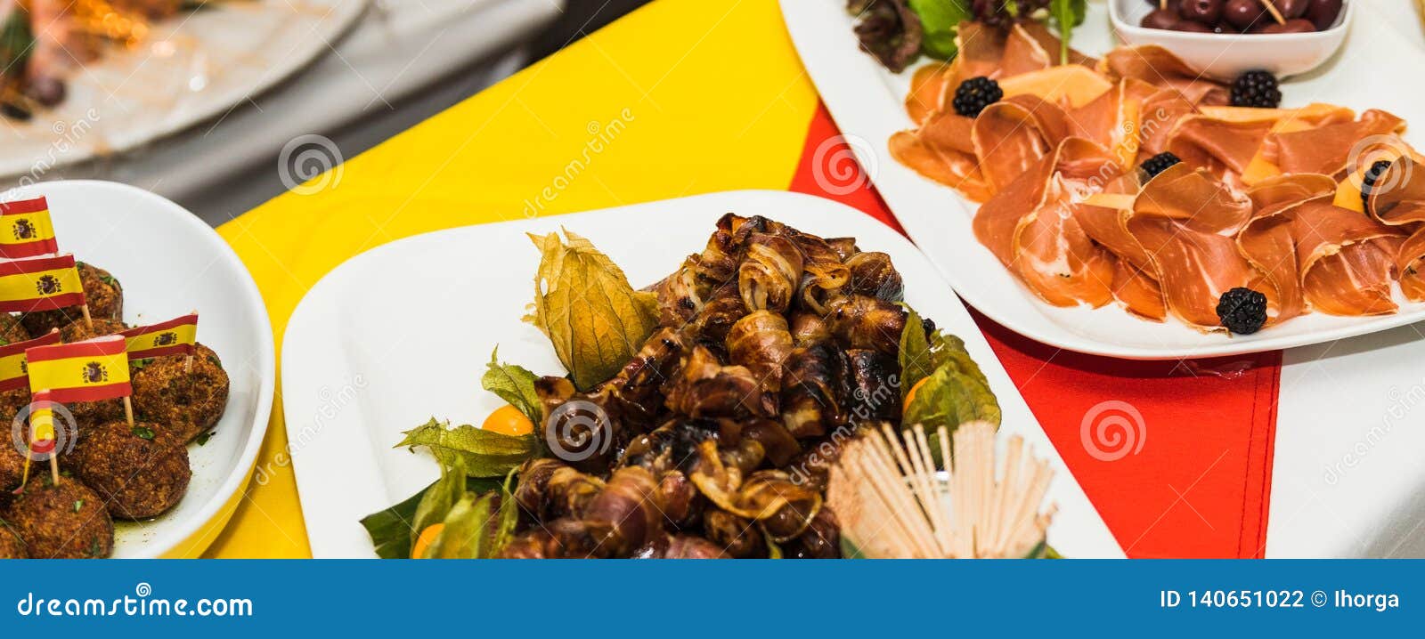 Closeup of a Typical Spanish Pincho. Spanish Tapas Called Pintxos of ...
