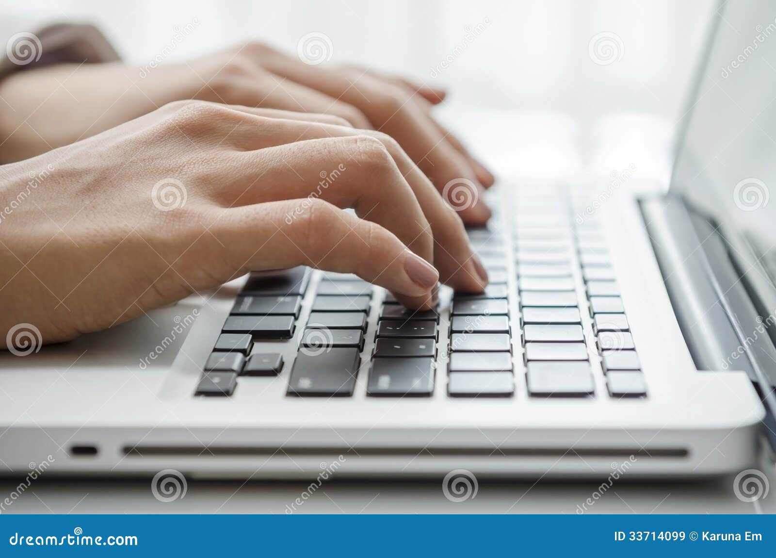 Closeup typing stock image. Image of communication, profile - 33714099