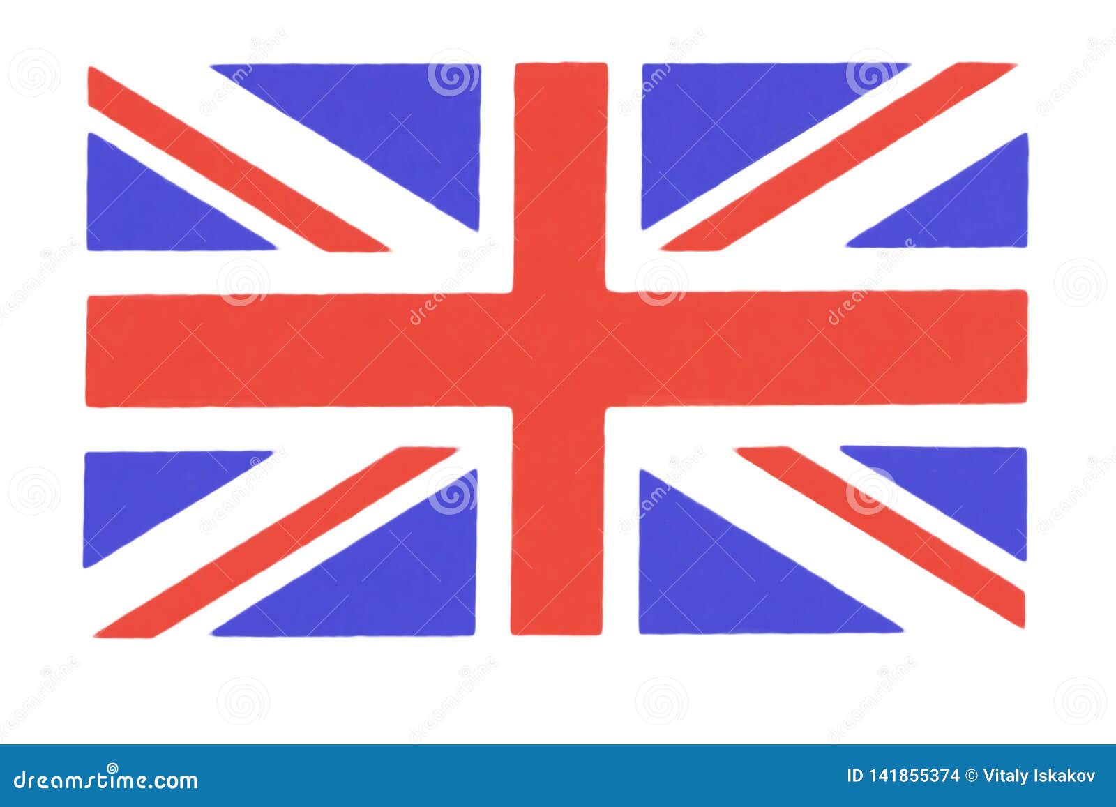 Closeup of Union Jack Flag Red Backdrop Britishflag Stock Illustration ...