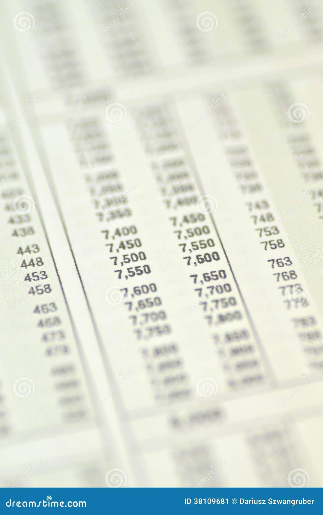 Closeup of us tax tables stock image. Image of income - 38109681