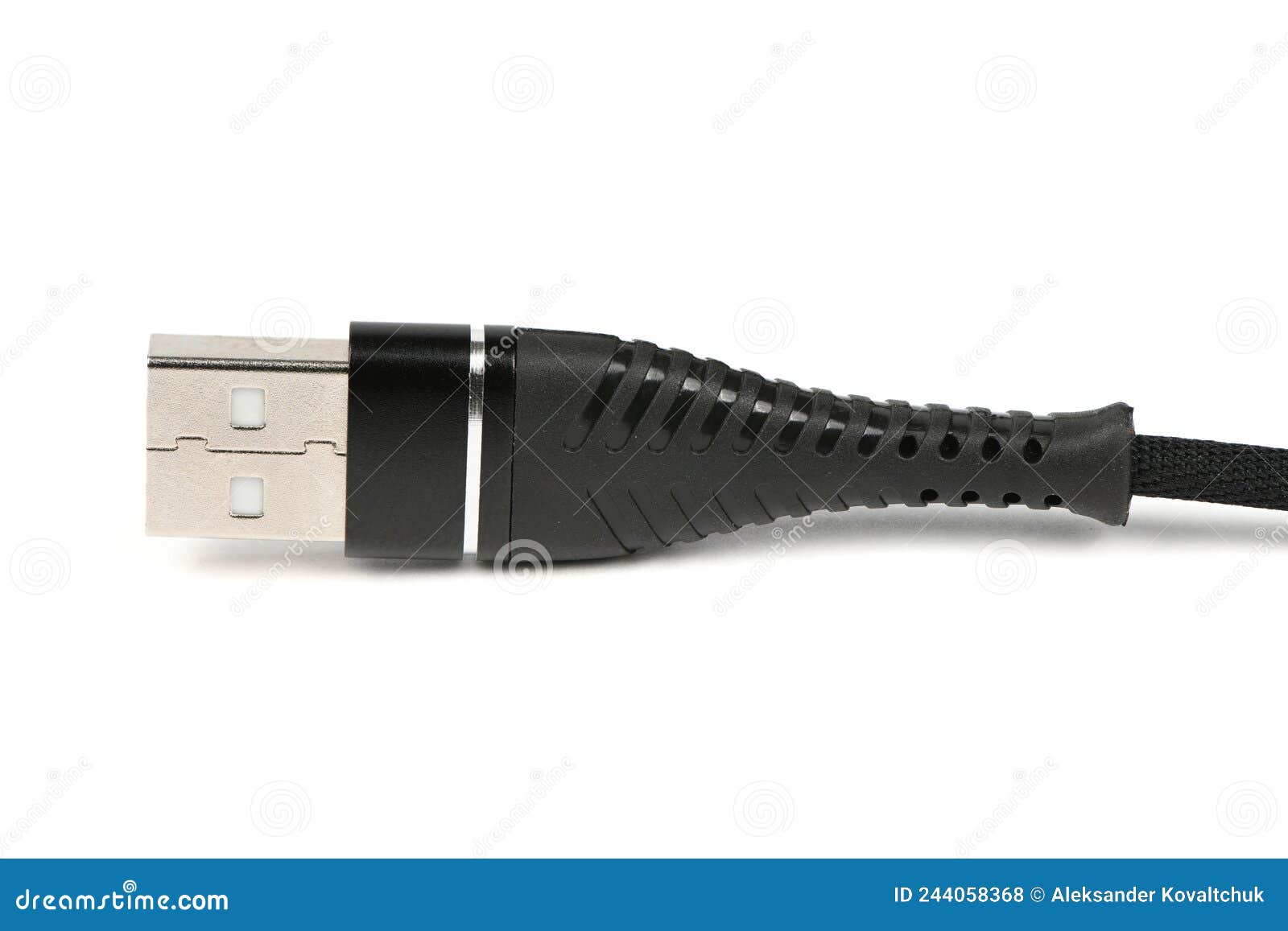 Closeup of an USB Connector Isolated on White Stock Photo - Image of ...