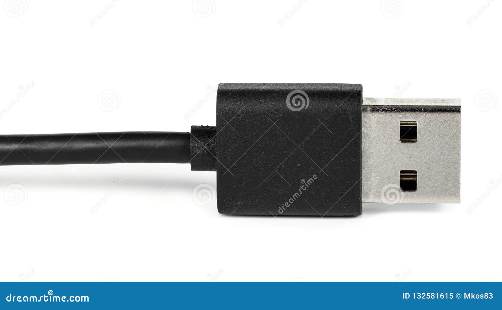 Closeup of USB Plug on White Background Stock Image - Image of ...