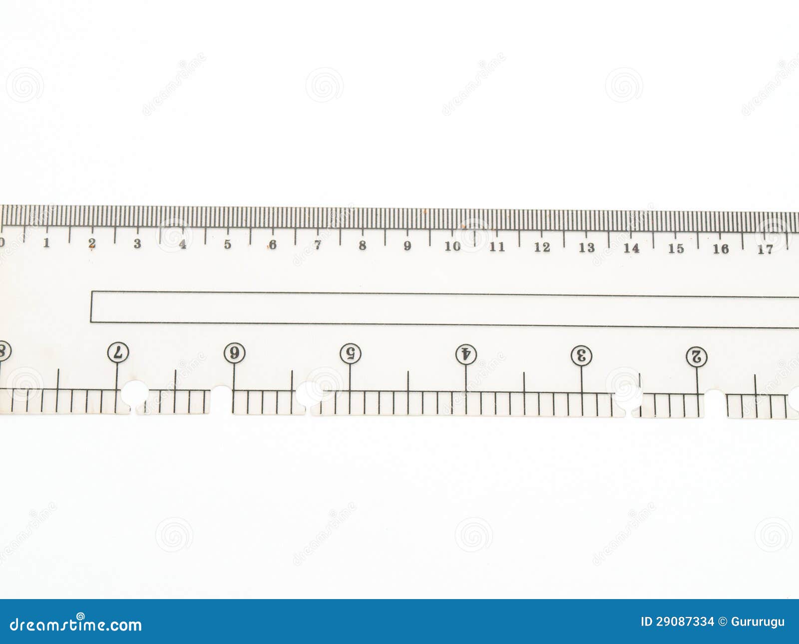 Closeup of Used Plastic Ruler Isolated on White Background Stock Photo ...