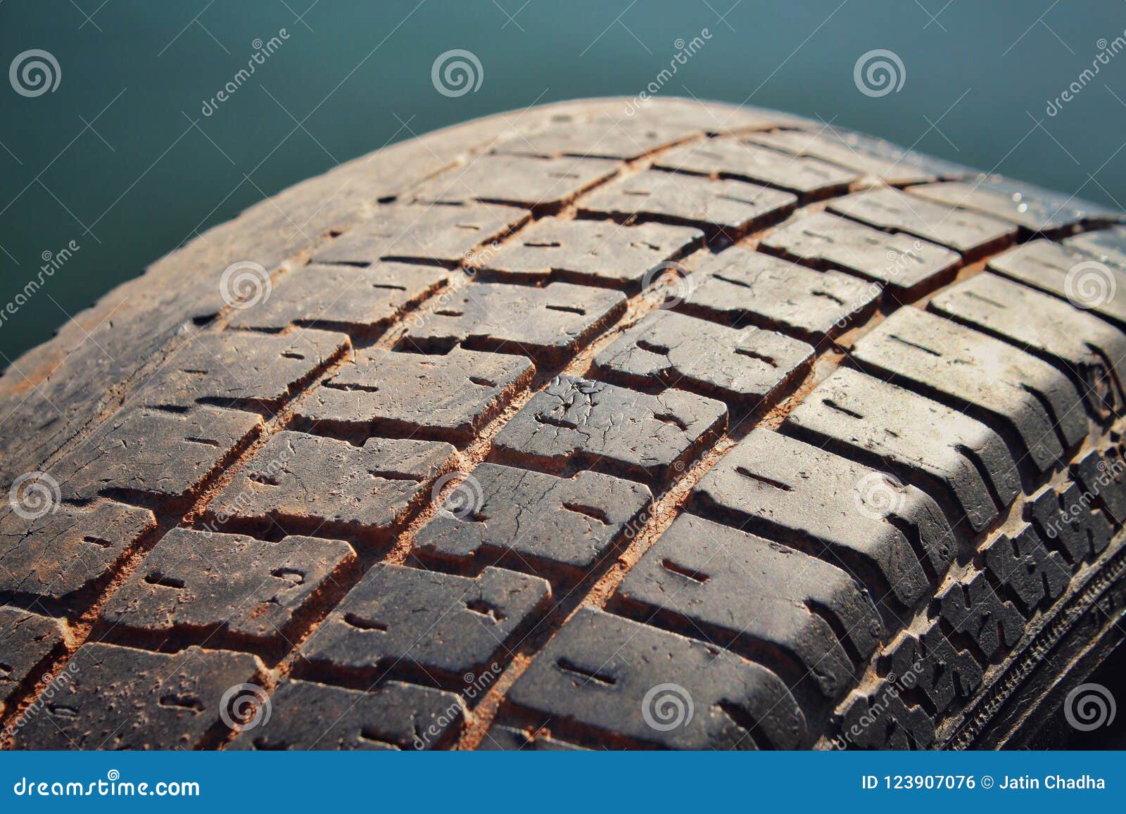 Closeup of used tyre stock photo. Image of heavy, muddy - 123907076