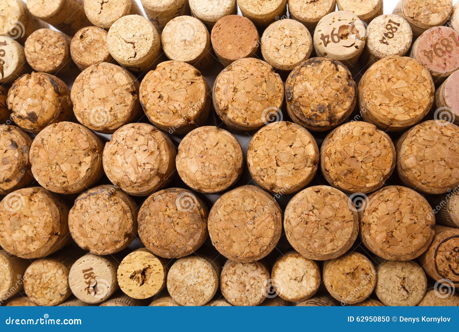 Closeup of used wine corks stock photo. Image of drink - 62950850