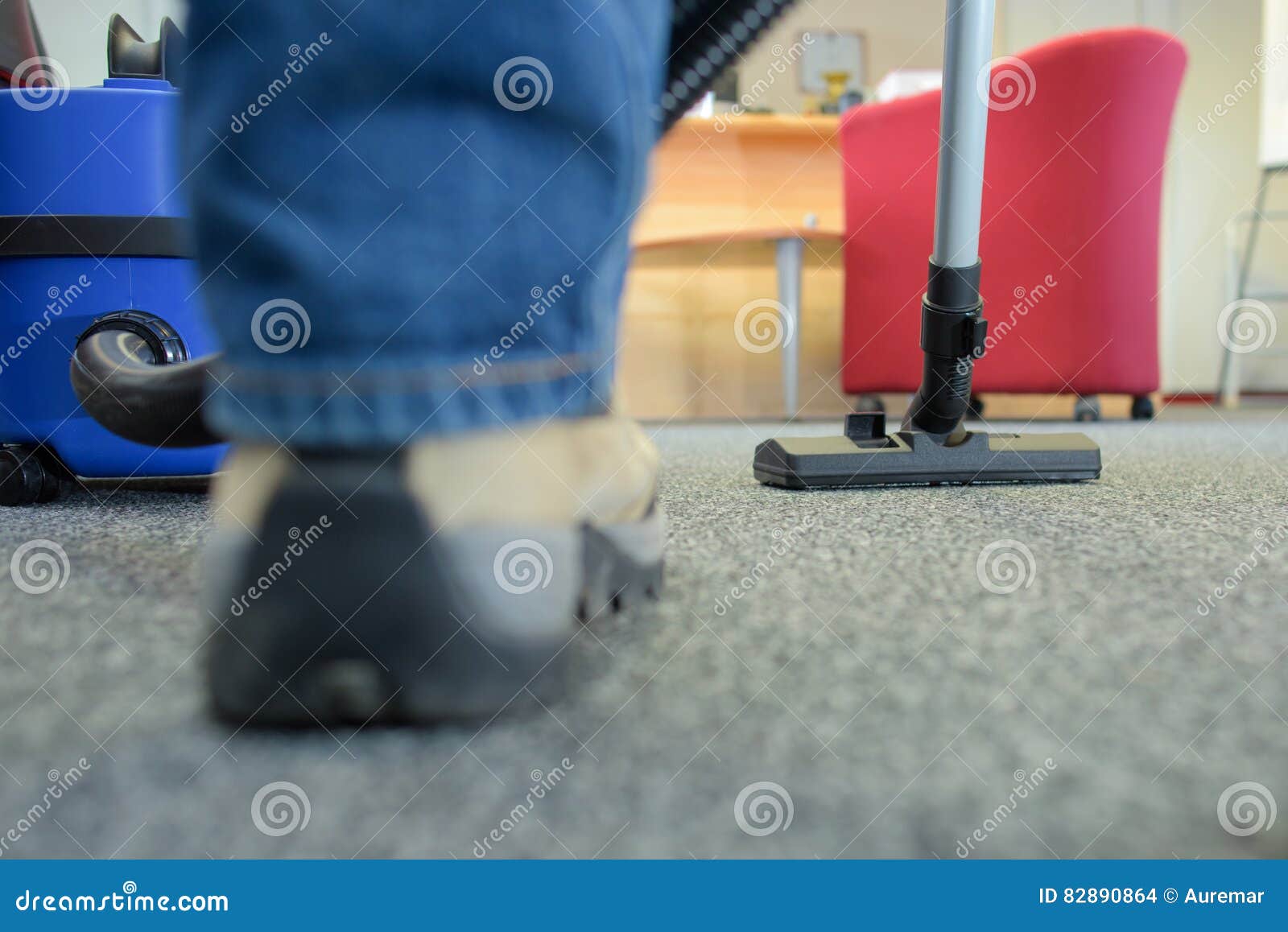 Closeup vacuum and sneaker stock photo. Image of working - 82890864