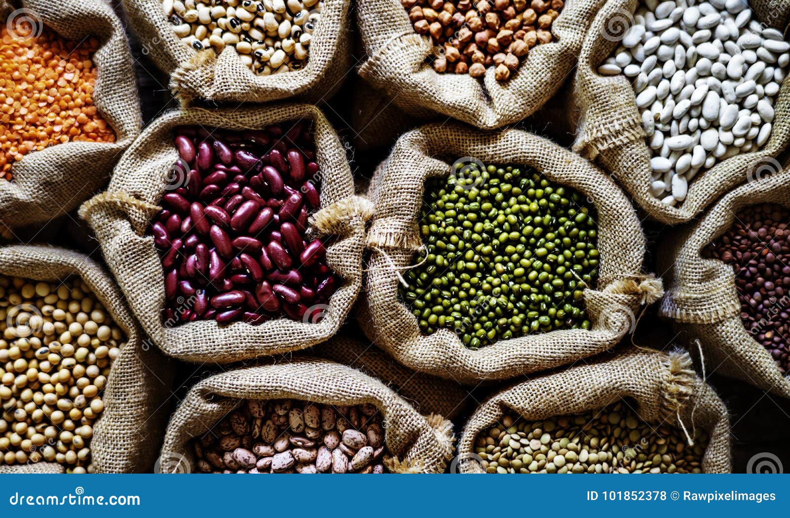 Closeup of Various of Legumes Stock Photo - Image of nutrients, beans ...