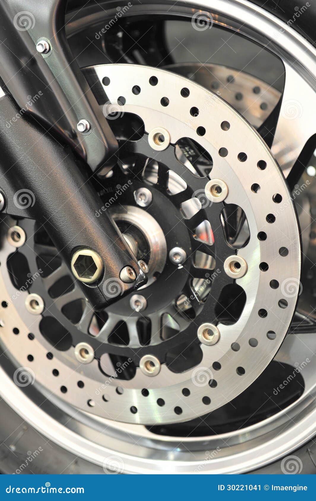 Ventilated bike brake disc stock image. Image of dynamic - 30221041