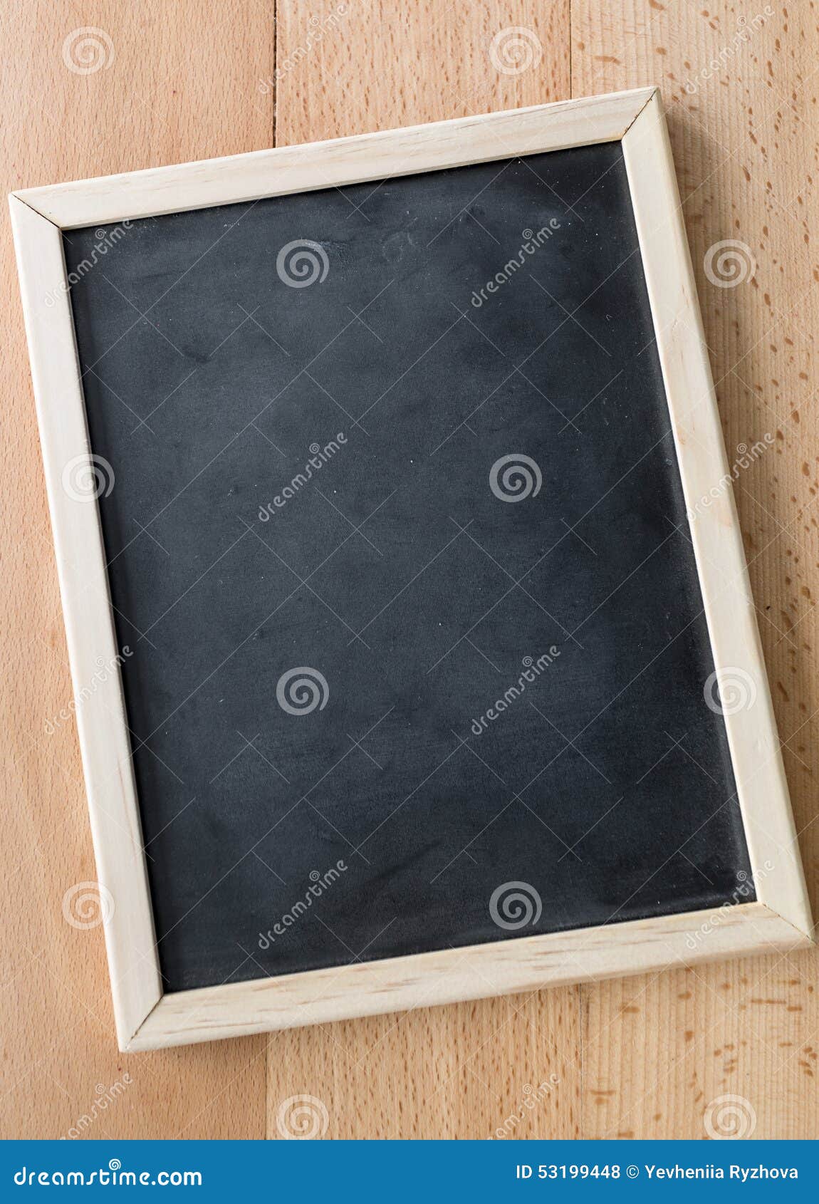 Closeup of Vertical Empty Blackboard with Wooden Frame Stock Photo ...
