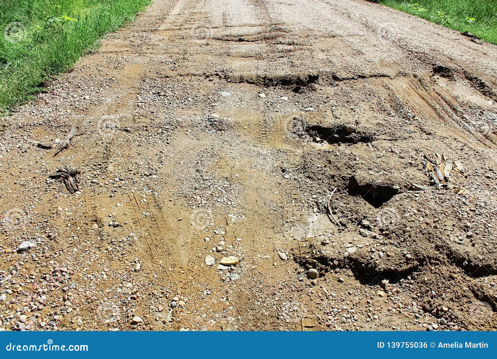 Closeup of a Very Bumpy Washed Out Road Stock Photo - Image of decay ...