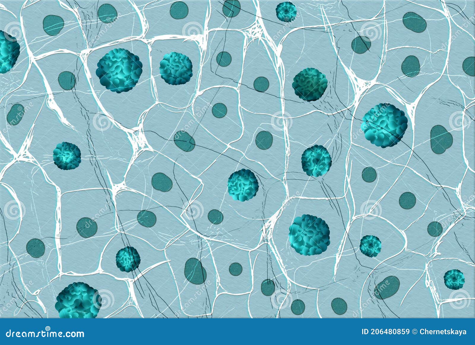 Closeup View of Bacteria Under Microscope. Illustration Stock ...