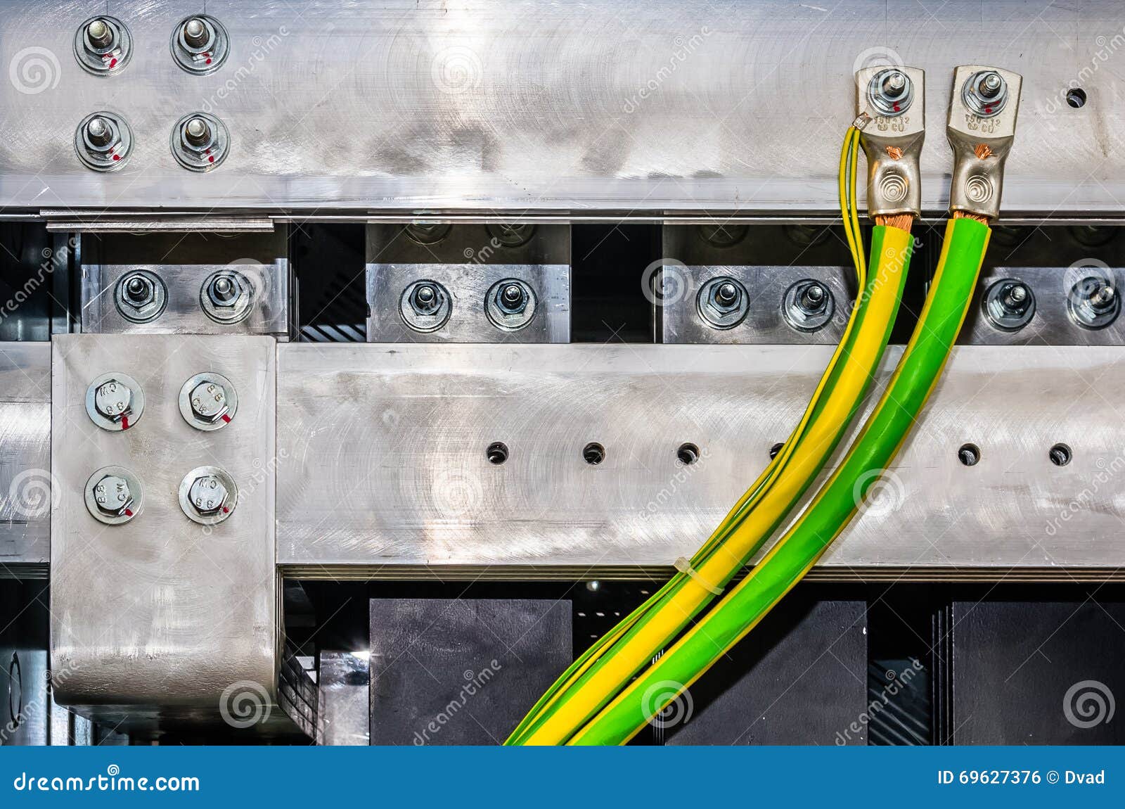 Closeup View on Bars in Switchgear Stock Photo - Image of house, board ...