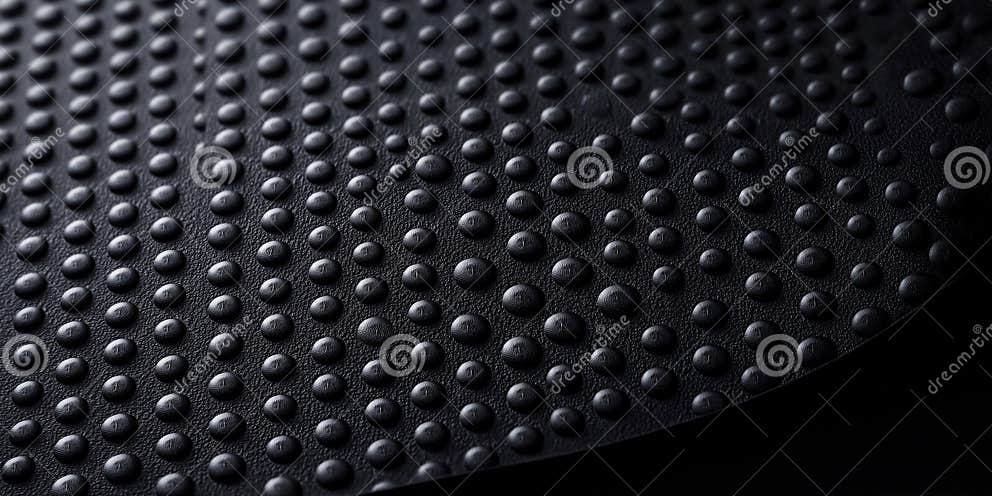 Closeup View of Black Rubber Surface Texture. Repeating Pattern of ...