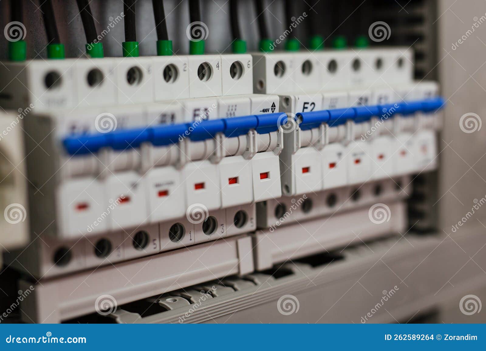 Automatic Fuses In Electricity Distribution Box (fusebox) Inside Wooden ...