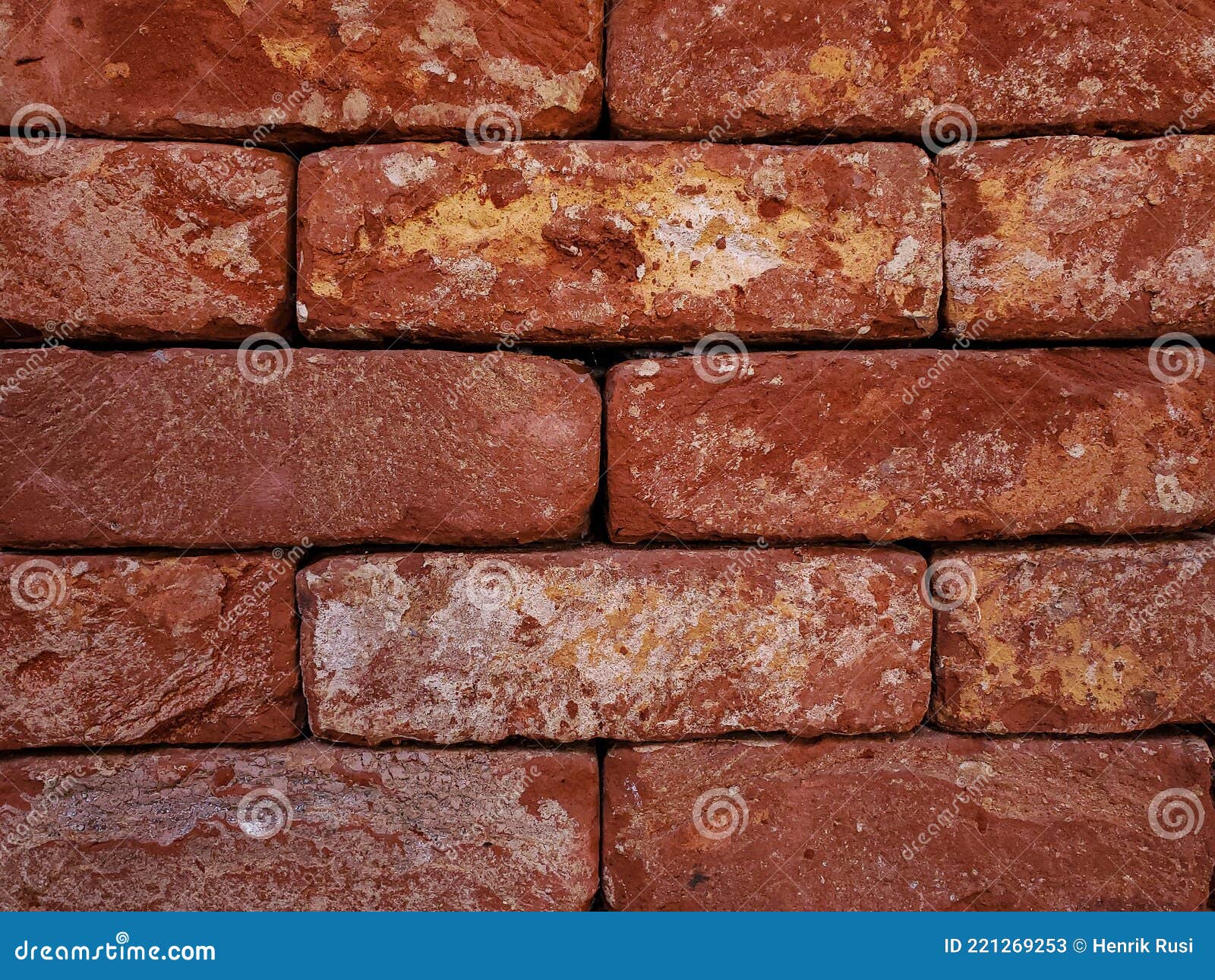 Closeup view of brick wall stock image. Image of dessert - 221269253