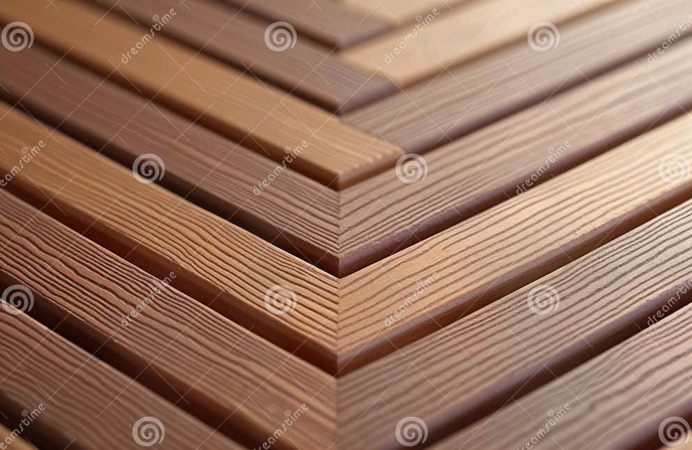 Closeup View of Brown Composite Decking Material. Modern Design with ...