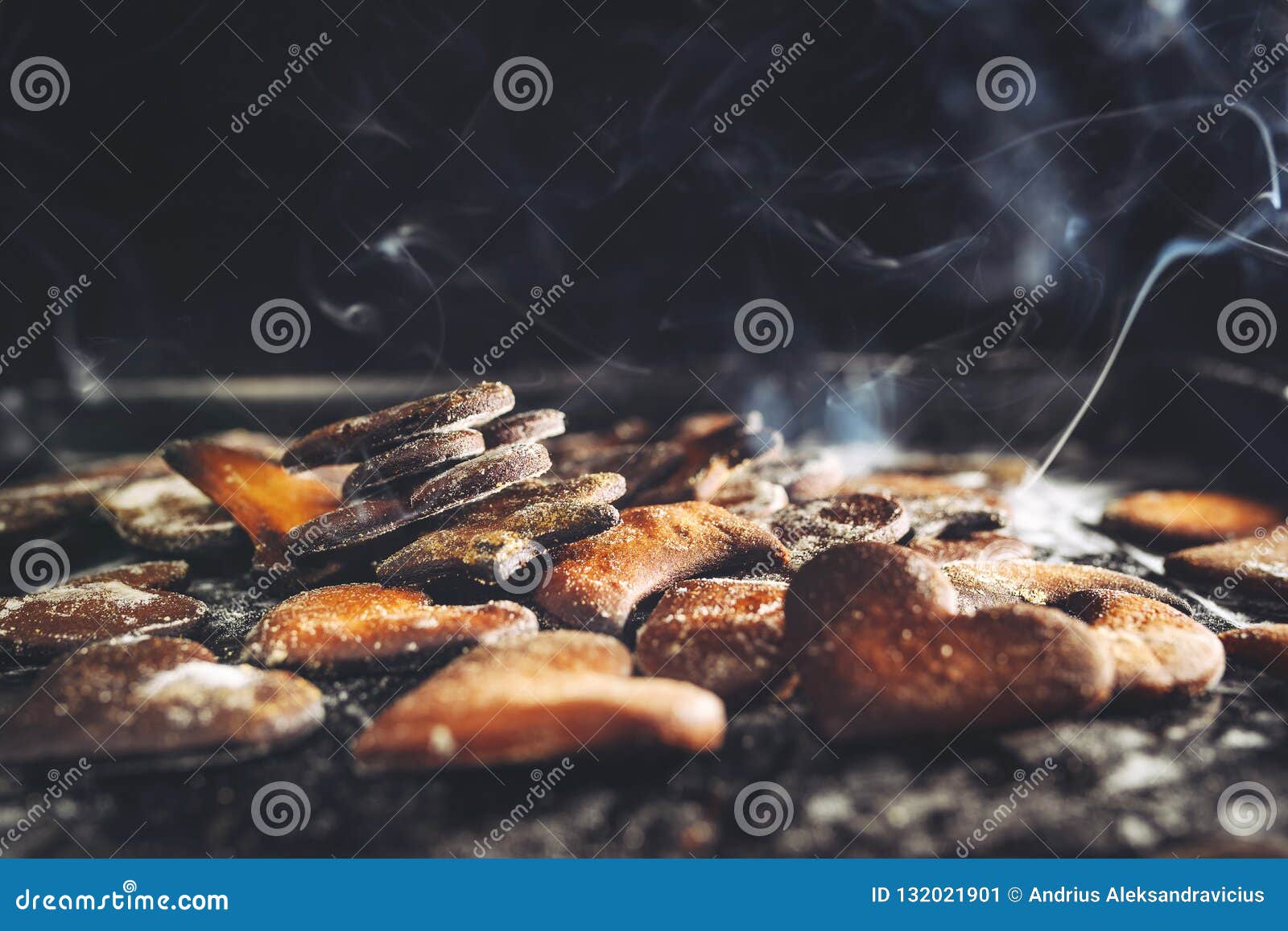 Burned gingerbread cookies stock image. Image of cookie - 132021901