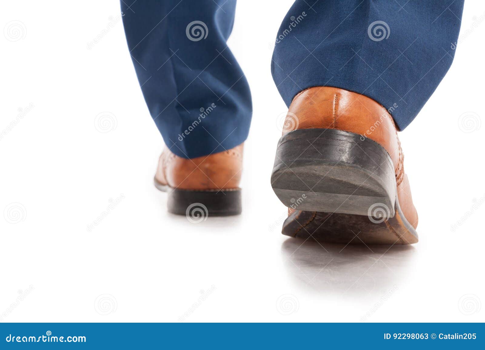 Closeup View of Businessman Shoes from Behind Stock Image - Image of ...