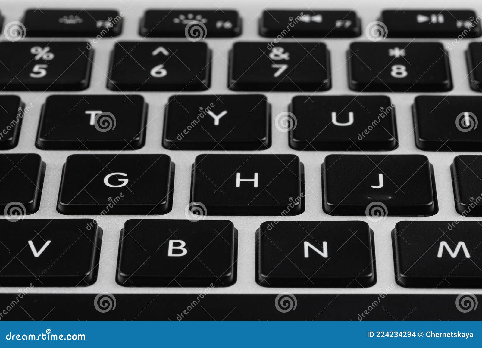 Closeup View of Buttons on Modern Computer Keyboard Stock Photo - Image ...