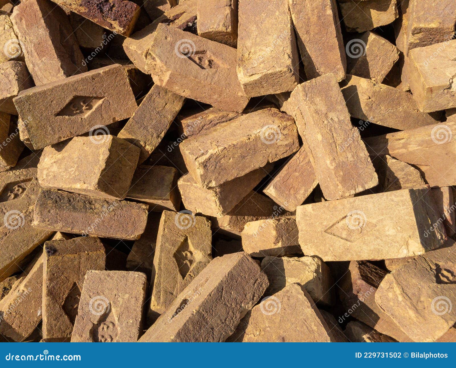 Closeup View of a Clay Bricks Stock Stock Photo - Image of outdoors ...