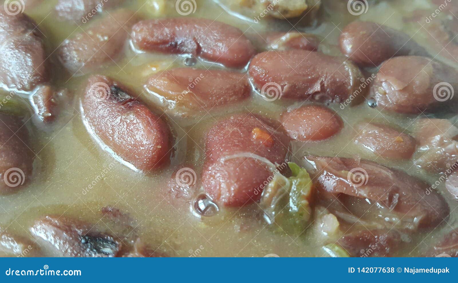 Closeup View of Cooked Red Kidney Beans Dish Stock Photo - Image of ...