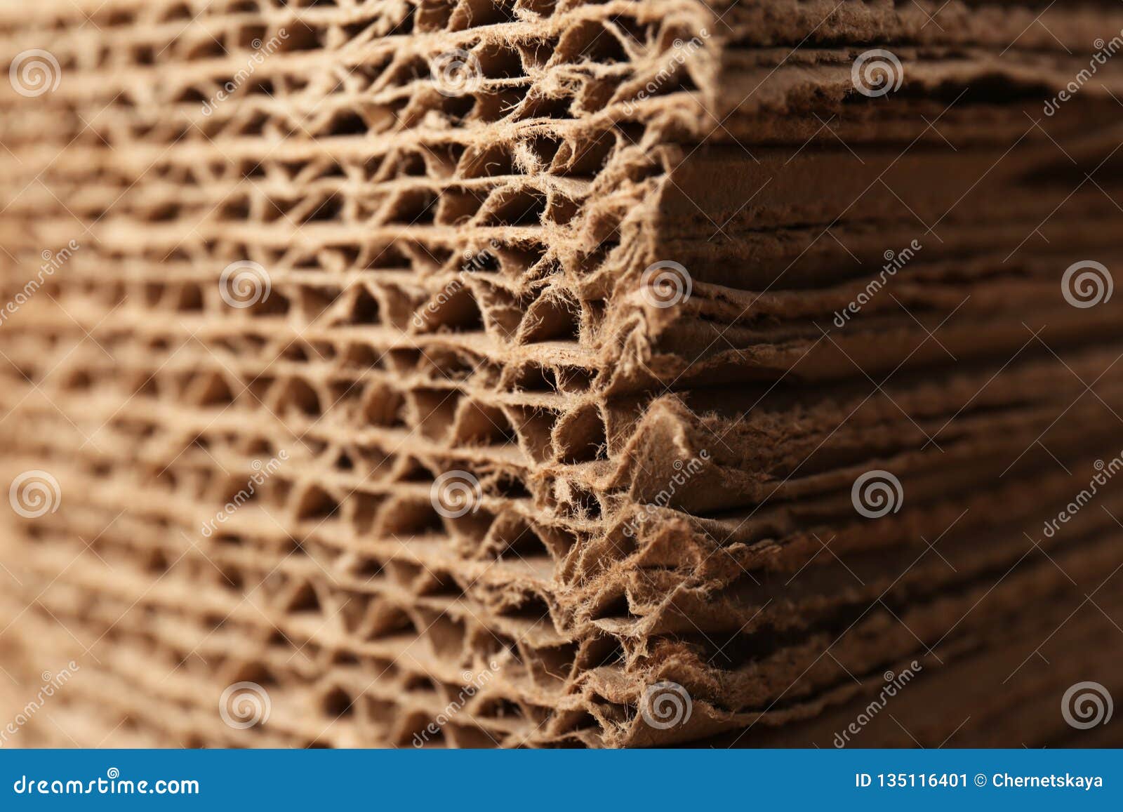 Closeup View of Corrugated Cardboard Sheets Stock Image - Image of card ...