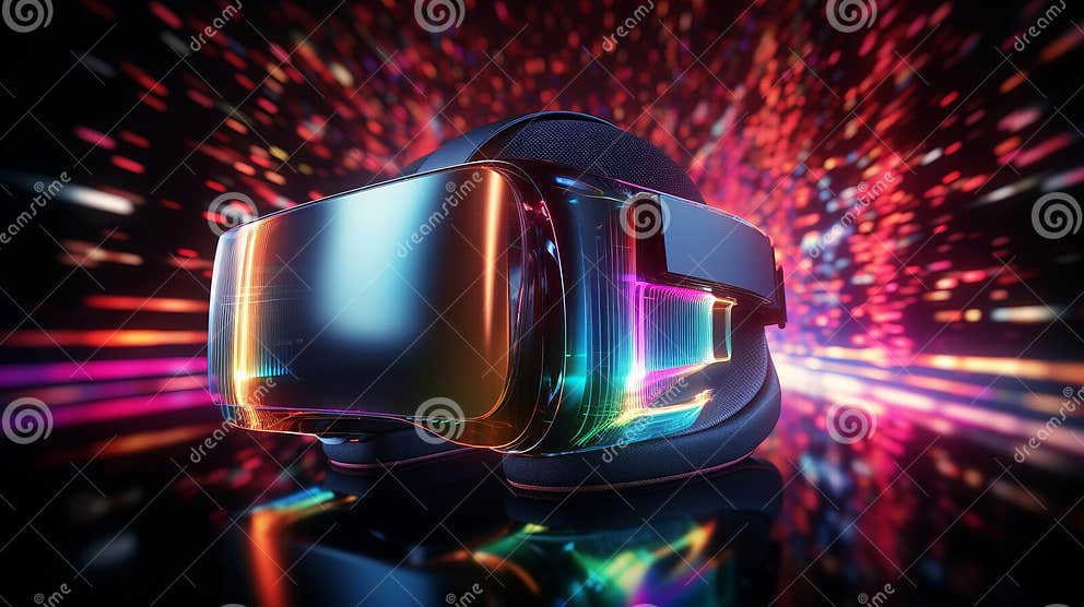 Closeup View of a Detailed Virtual Reality Headset Texture, Showcasing ...