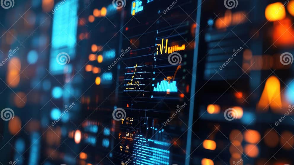A Closeup View of a Digital Panel Displaying Realtime Data on Production Outputs Illustrating ...