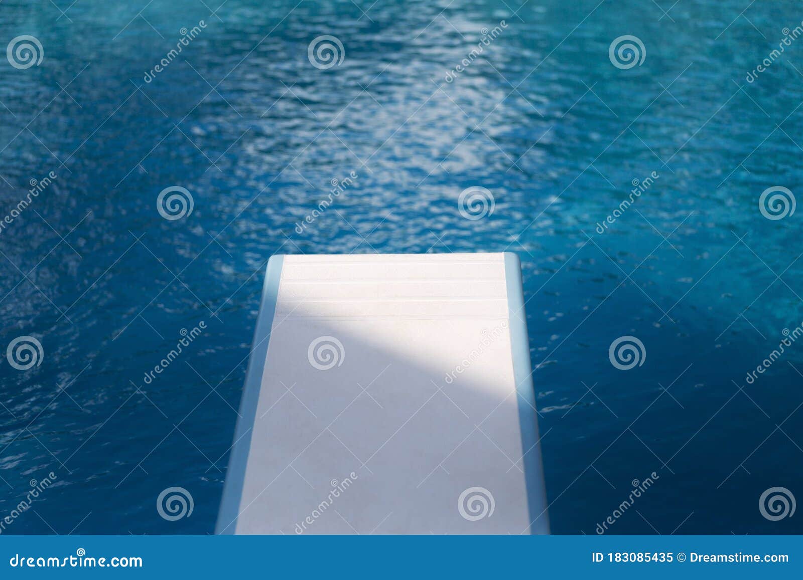 Closeup View of Diving Board in Swimming Pool Stock Image - Image of ...