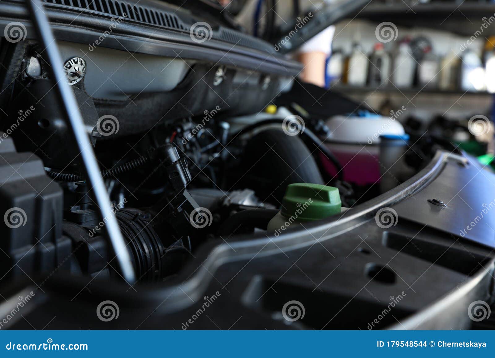 Closeup View of Engine Bay in Auto Stock Photo - Image of detail, gear ...